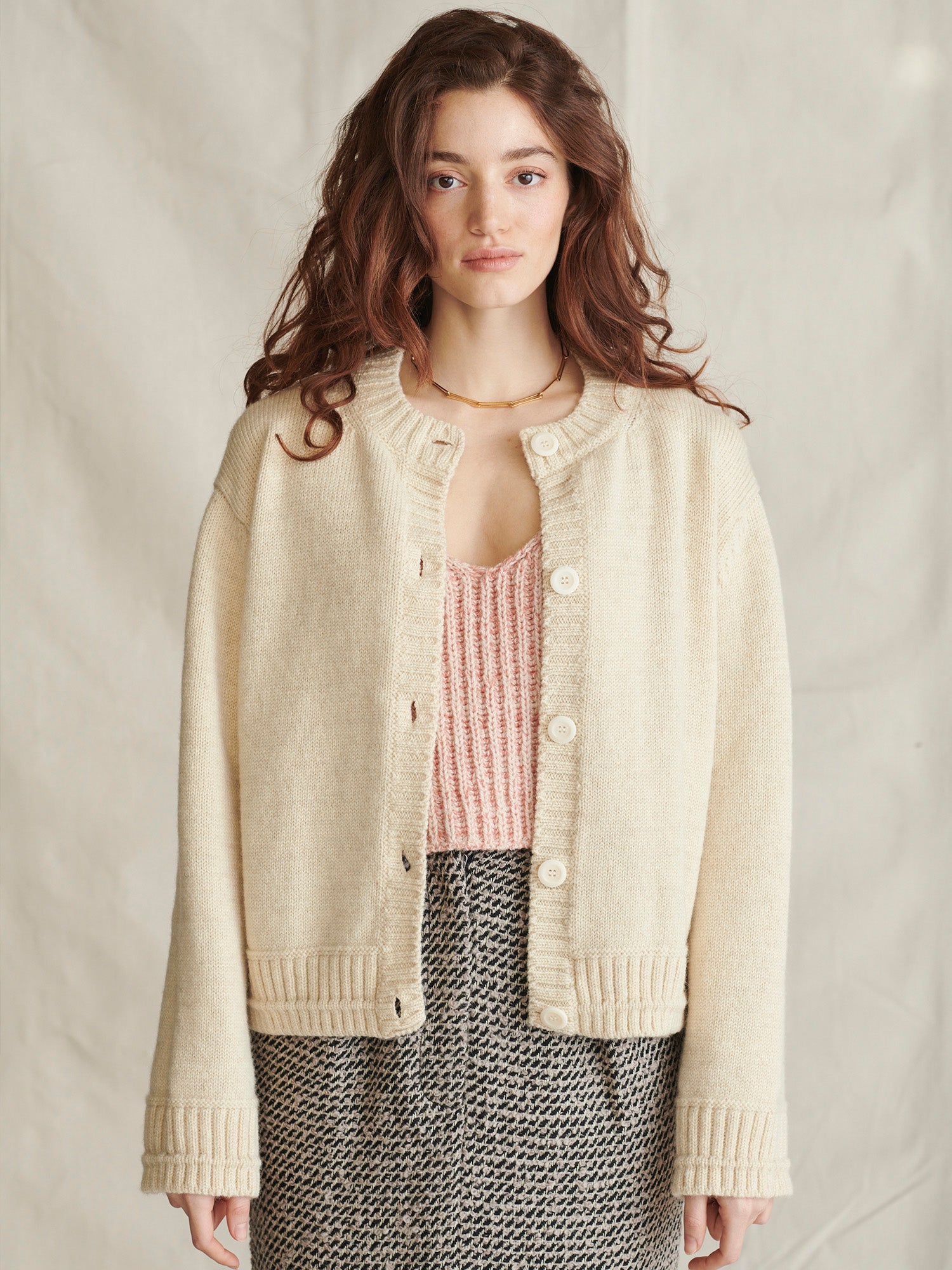 Brampton Cardigan in Ecru – HERD